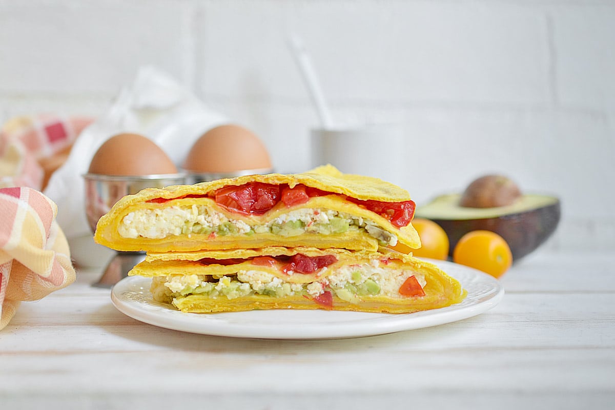 Quick Breakfast Tortilla Wrap with Avocado and Eggs - Fun Recipe Ideas